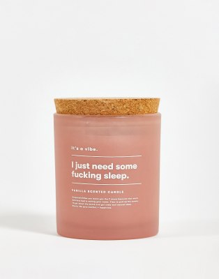 TYPO candle with sleep slogan in pink | ASOS