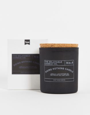 Typo candle with slogan 'couch all day' in black | ASOS