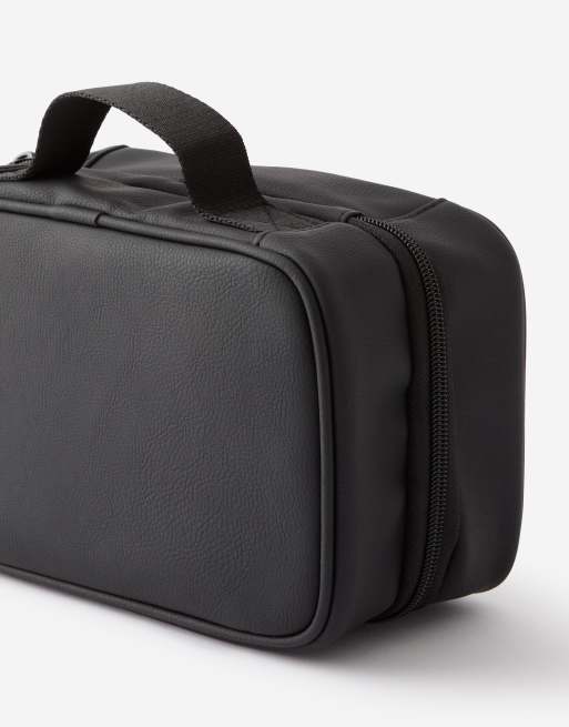 TYPO Flat lay wash bag pu in black | ASOS