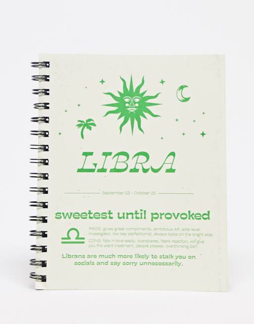Typo Libra starsign A5 notebook | ASOS