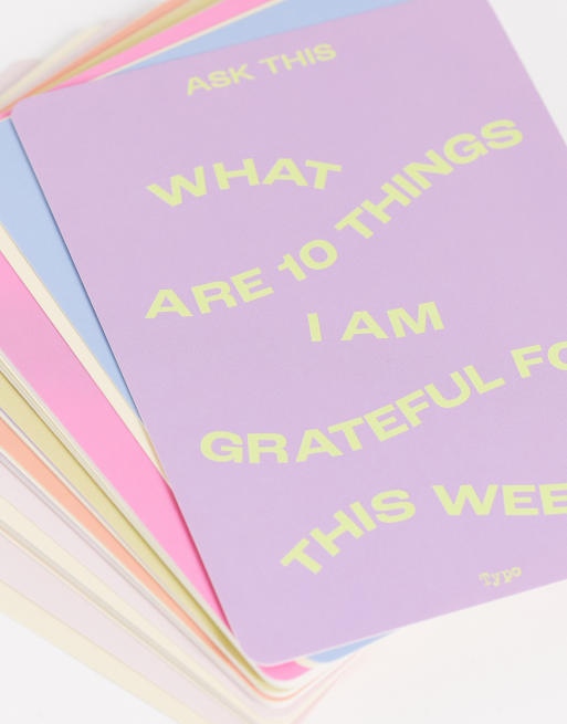 Typo positive affirmation cards in pink | ASOS