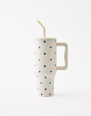 TYPO The traveller oversized metal tumbler in off-white | ASOS