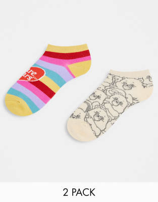 Typo x Care Bears pack of 2 trainer socks | ASOS