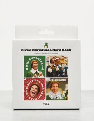 Typo x Elf pack of 20 Christmas cards | ASOS
