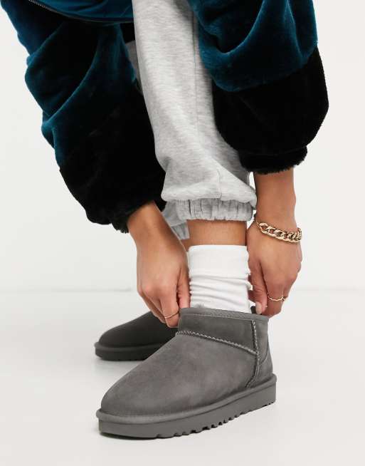 Wearing Short Grey Uggs