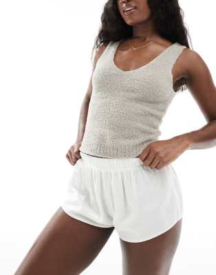 UGG Dulcie fluffy lounge top in grey | ASOS