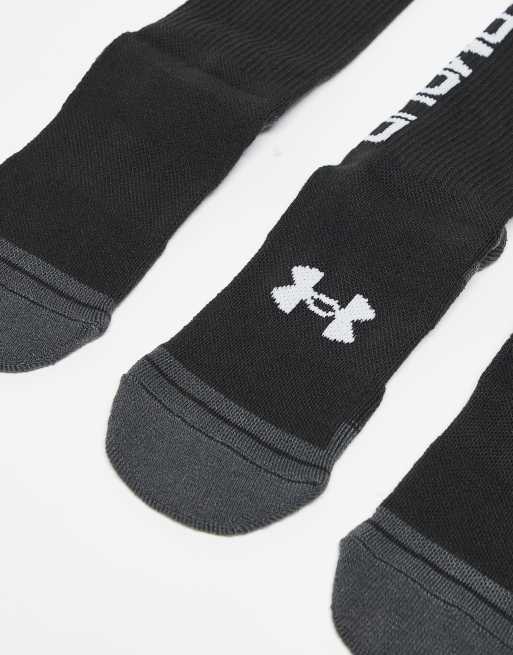 Under Armour Performance Tech 3 pack crew socks in black | ASOS