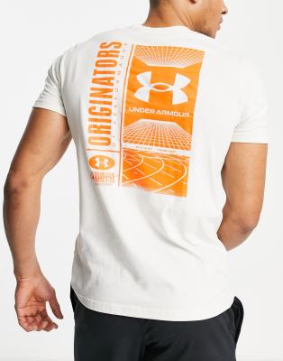 Under Armour Training t-shirt with backprint in stone | ASOS