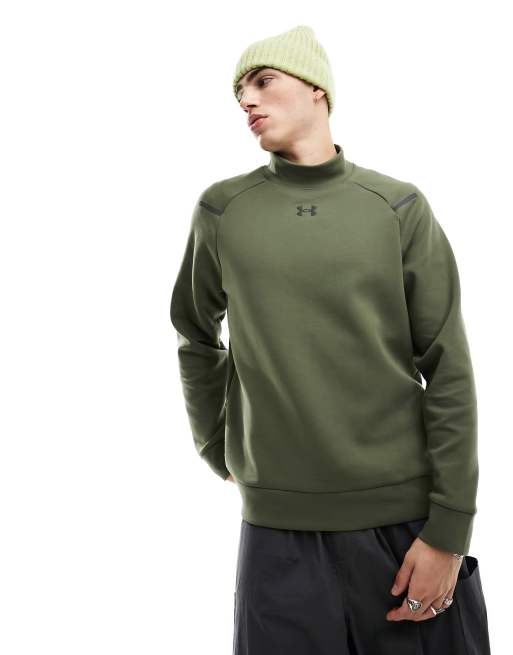 Under Armour Unstoppable Sweat Molletonné à Col Montant Kaki Asos