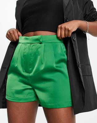 Unique21 - Short d'ensemble en satin - Vert vif | ASOS