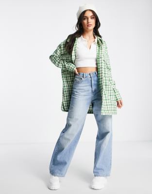 Urban Bliss check shacket in green | ASOS