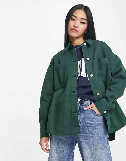 Urban Revivo - Chemise d'ensemble à manches longues en velours côtelé - Vert | ASOS