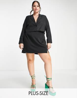 Urban Threads Plus - Jupe ajustée d'ensemble - Noir | ASOS