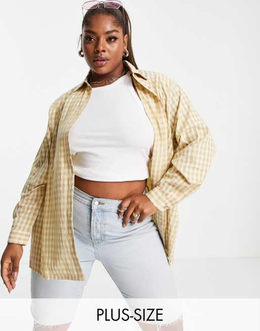 Urban Threads Plus Oversize Hemd Mit Vichy Karomuster Asos