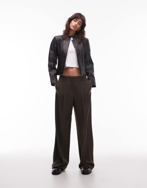 Urbancode contrast seam racer jacket in distressed black | ASOS