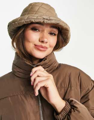 Urbancode Padded Bucket Hat In Camel-neutral | ModeSens