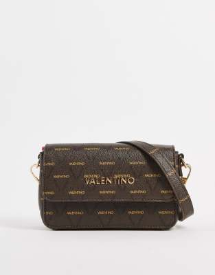 Valentino Bags Champagne monogram shoulder bag in brown | ASOS