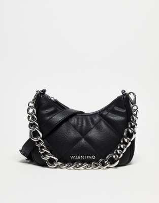Valentino - Cold - Sac matelassé avec chaîne d'épaule amovible - Noir ...