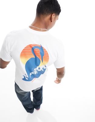 Vans angry crane t-shirt with back print in white | ASOS