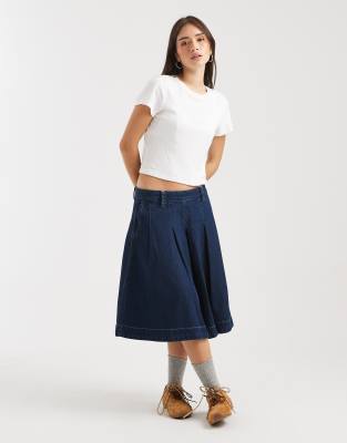 Vans Authentic - Jupe chino en jean - Bleu foncé délavé | ASOS