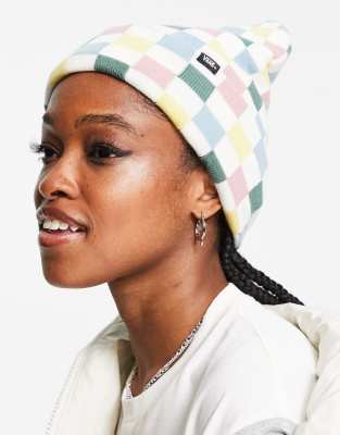 Vans Breakin Curfew checkerboard beanie in multi | ASOS