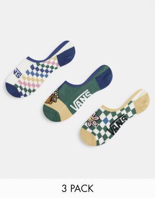 Vans checkerboard canoodle socks in navy blue | ASOS