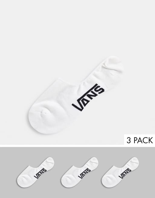 Vans Classic 3 pack super no show socks in white | ASOS