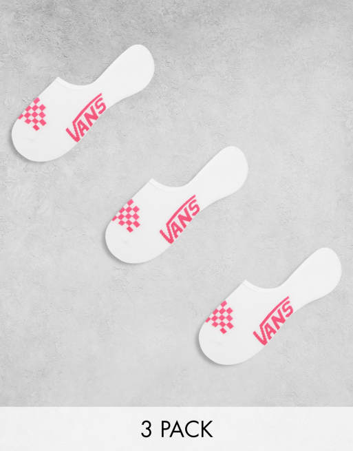 Vans Classic canoodle 3 pack socks in white and pink | ASOS