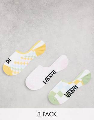 Vans Classic check canoodle 3-pack socks in multi | ASOS