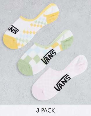 Vans Classic check canoodle 3-pack socks in multi | ASOS