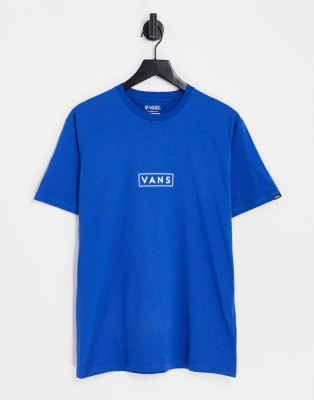 Vans classic easy box logo t-shirt in blue | ASOS