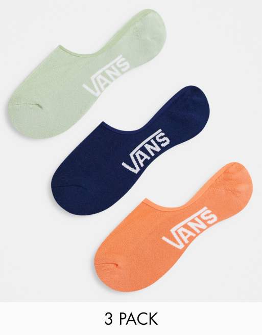 Vans Classic - Set van 3 paar super lage sokken in groen | ASOS