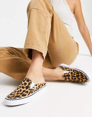 Vans Classic Slip-On leopard print mules in multi | ASOS