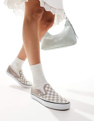 Vans Classic – Sneaker zum Reinschlüpfen mit Schachbrettmuster in ...