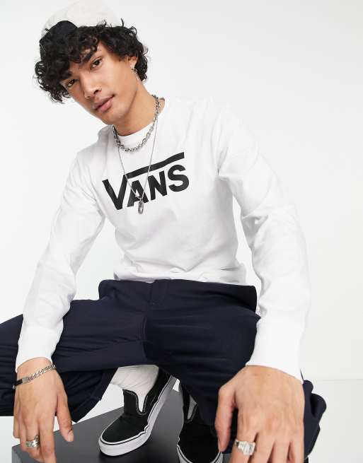 Vans Classic - T-shirt manches longues - Blanc | ASOS