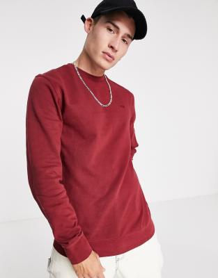 Vans Color Multiplier Vintage Wash Sweat In Burgundy-red | ModeSens