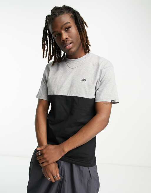 Vans colourblock t-shirt in grey and black | ASOS