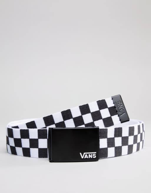 Vans Deppster II checkerboard belt in black/white | ASOS