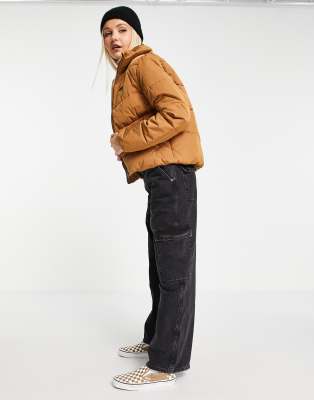 Vans Foundry puffer jacket in brown | ASOS