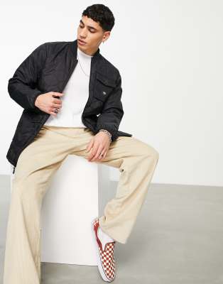 Vans Hamilton quilted bomber jacket in black | ASOS