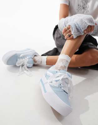 Vans Knu Stack trainers in light blue | ASOS