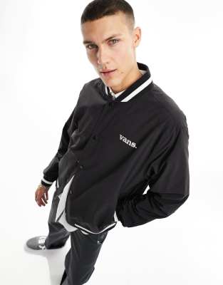 Vans Moore Varsity bomber jacket in black | ASOS