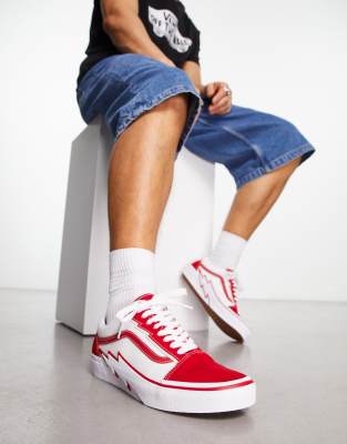 Vans Old Skool Bolt sneakers in red and white | ASOS