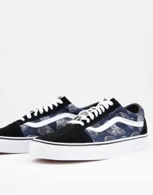 Vans – Old Skool – Sneaker in Schwarz mit Totenkopfmuster in ...