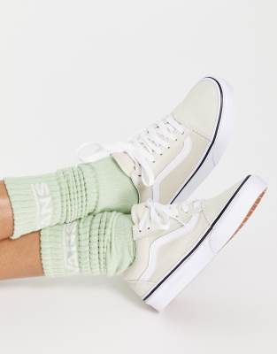 Vans Old Skool Sneakers In Turtledove White In Neutral | ModeSens