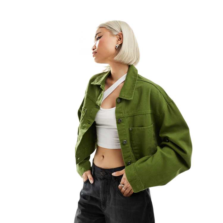 Mays Green Denim Jacket On 911 In 2020 With Images 2000s ENERGIE Faded