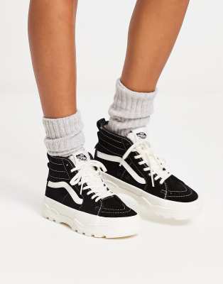 Vans – Sentry SK8-Hi – Sneaker aus schwarzem Wildleder mit Futter aus ...