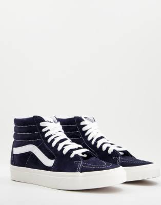 Vans – SK8-Hi – Wildleder-Sneaker in Blau | ASOS