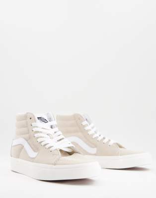 Vans – SK8-Hi – Wildleder-Sneaker in Cremeweiß | ASOS