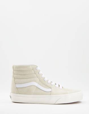 Vans – SK8-Hi – Wildleder-Sneaker in Cremeweiß | ASOS